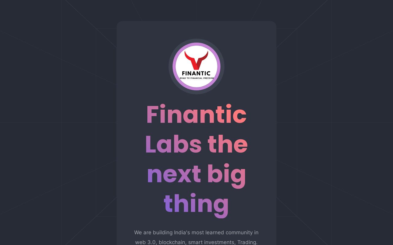 Finantic Labs Home